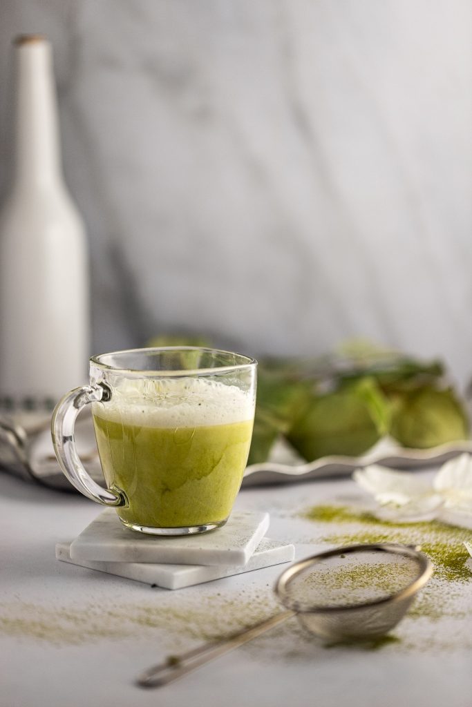 Almond Milk Matcha Latte - The Littlest Crumb
