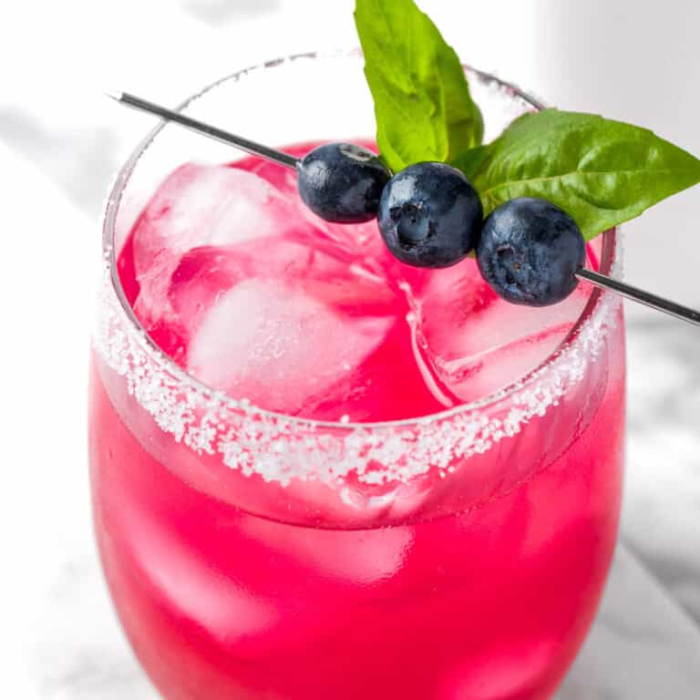 Blueberry Basil Margarita - The Littlest Crumb