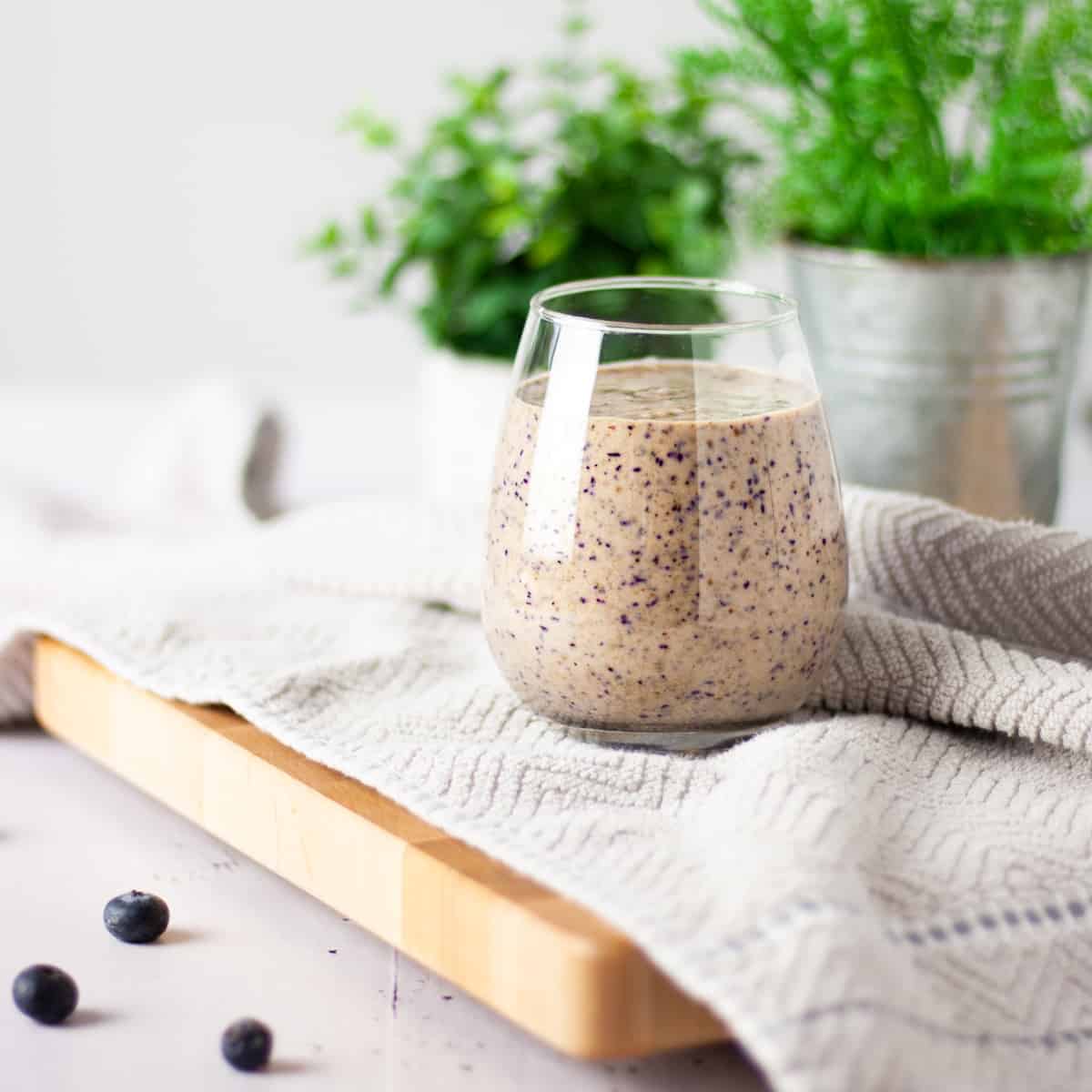 Blueberry Tahini Smoothie - The Littlest Crumb