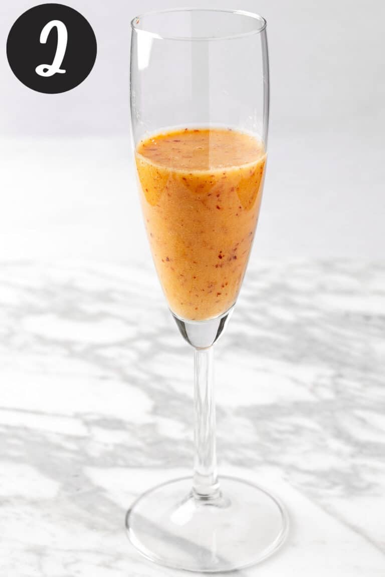 Non Alcoholic Peach Bellini - The Littlest Crumb