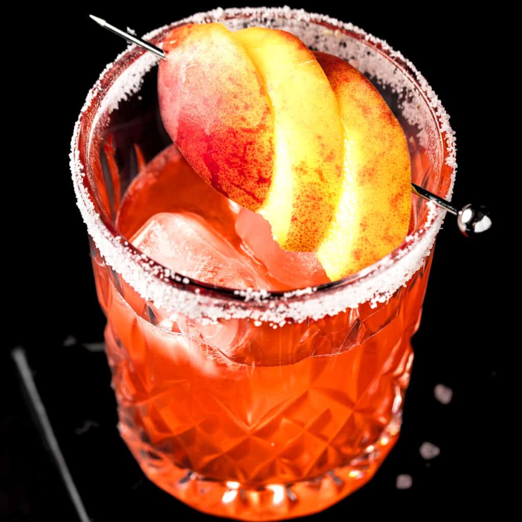 Peach Margarita On The Rocks - The Littlest Crumb