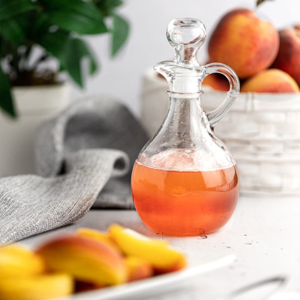 Peach Simple Syrup - The Littlest Crumb