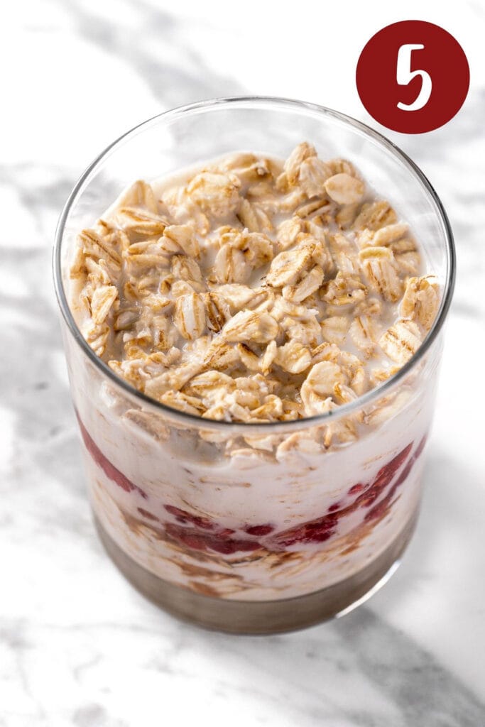Raspberry Overnight Oats - The Littlest Crumb