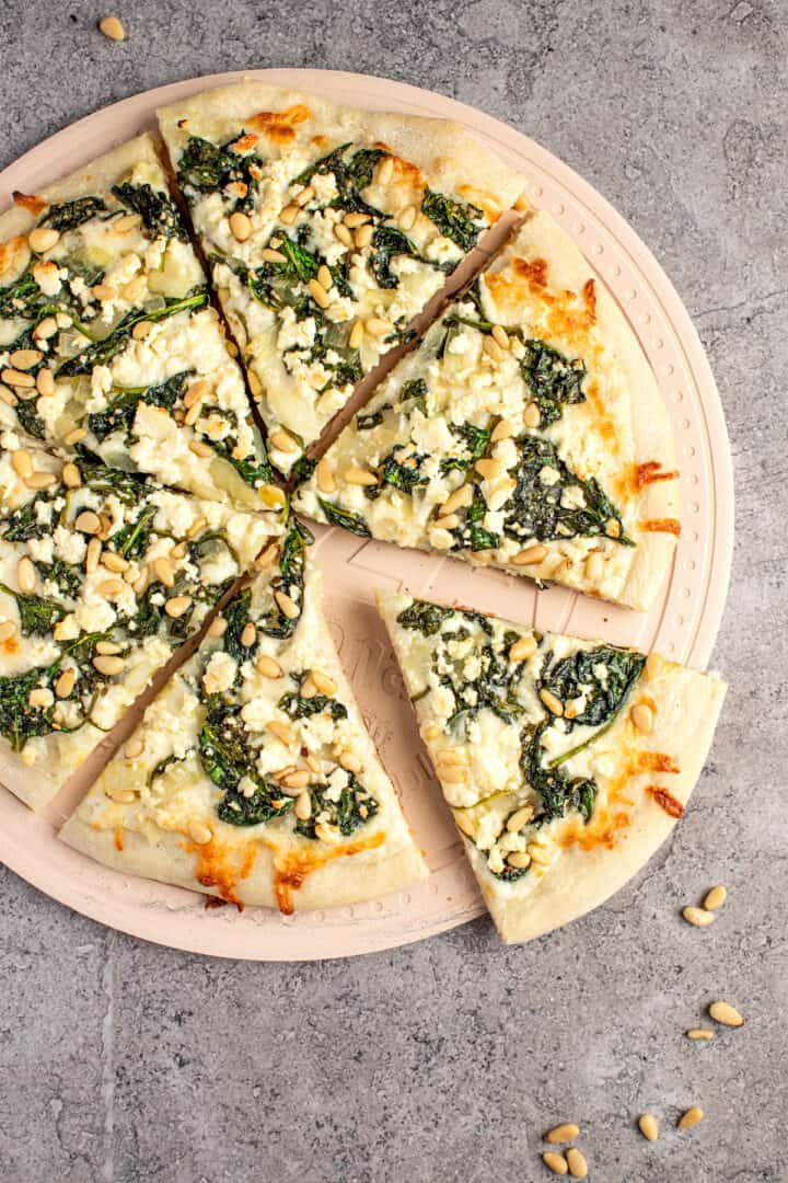 Spinach And Feta Pizza - The Littlest Crumb