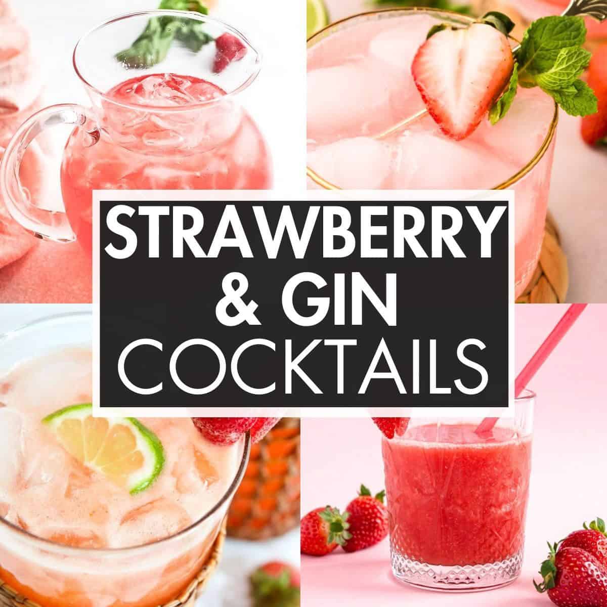 Strawberry Gin Cocktails - The Littlest Crumb