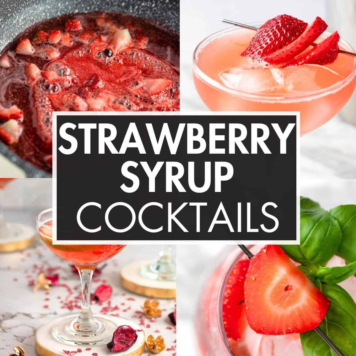 Strawberry Syrup Cocktails - The Littlest Crumb